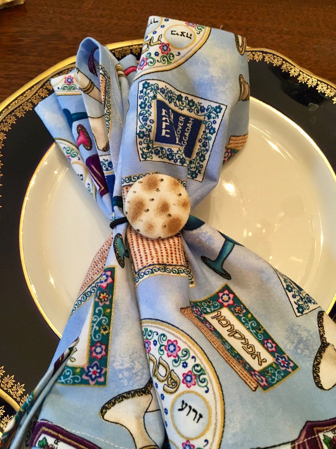 Matzah napkin rings for Passover | Etsy