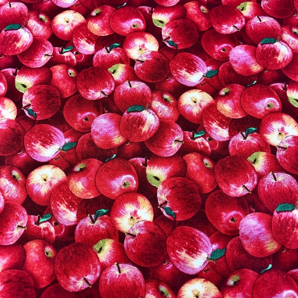 Apple Fabric - Etsy UK