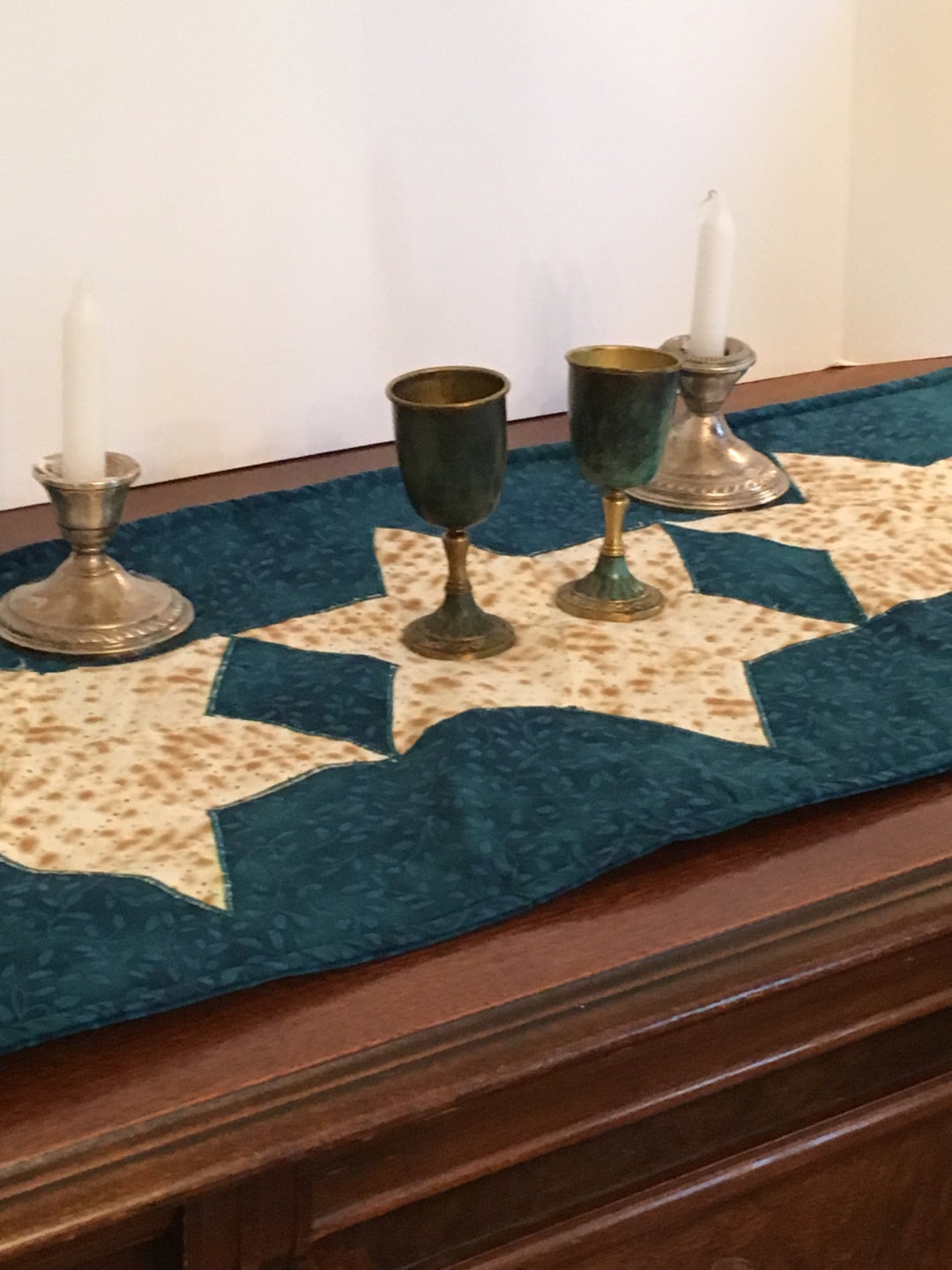 Passover Shabbat Table Runner Reversible Padded - Etsy