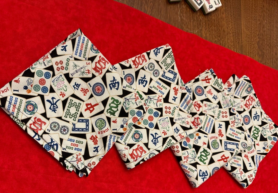 Great Gift for MOM!!! Mah Jongg Mahjong Fabric Napkins - Etsy