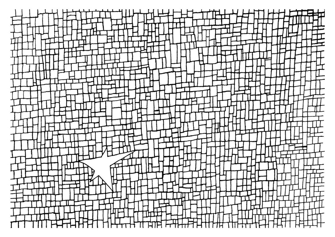 Star Bricks, Bricks Coloring Page, Star Coloring Page, Adult Coloring ...