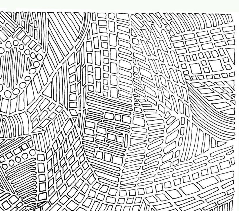 Adult Coloring, Star 4 Abstract, Abstract Neighborhood, Coloring Page ...