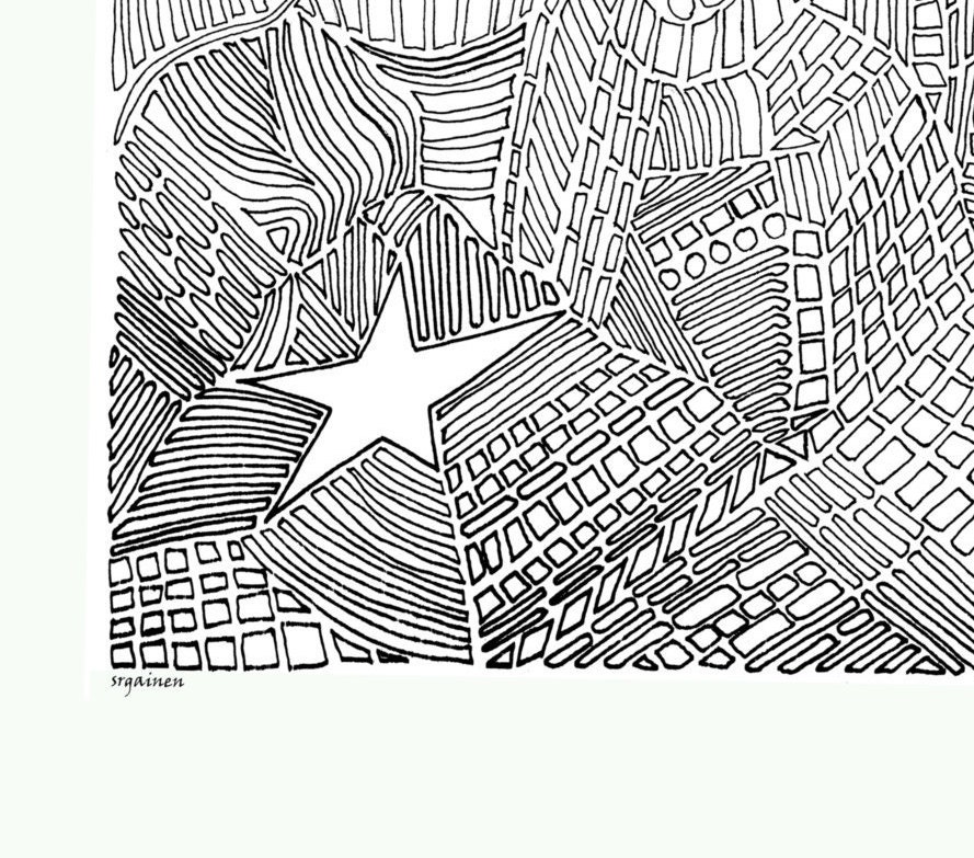 Adult Coloring, Star 4 Abstract, Abstract Neighborhood, Coloring Page ...