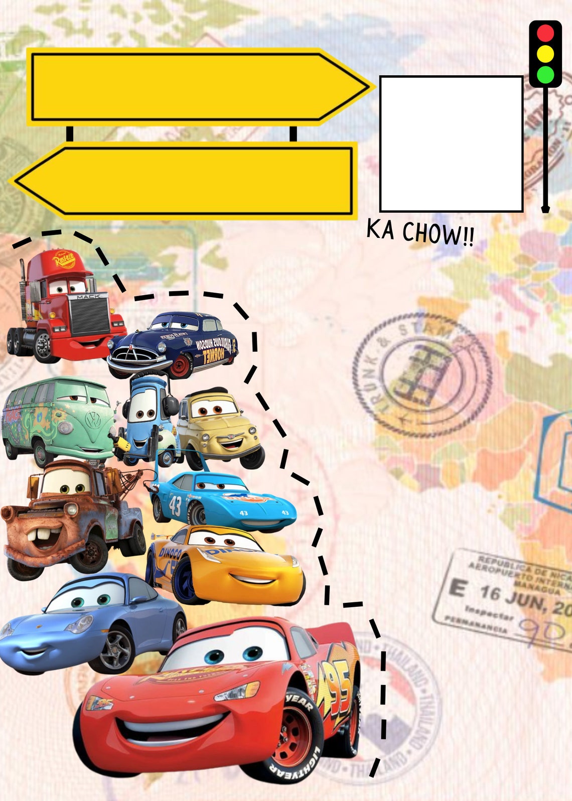CARS Theme Birthday Invitation Template - Printable and Downloadable ...