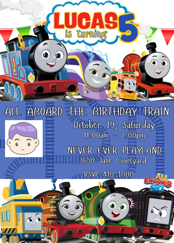 Thomas The Train Card Template