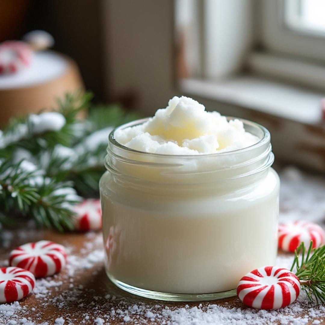 Peppermint Tallow Lotion 4oz Christmas Scent Winter Skincare Dry Skin ...