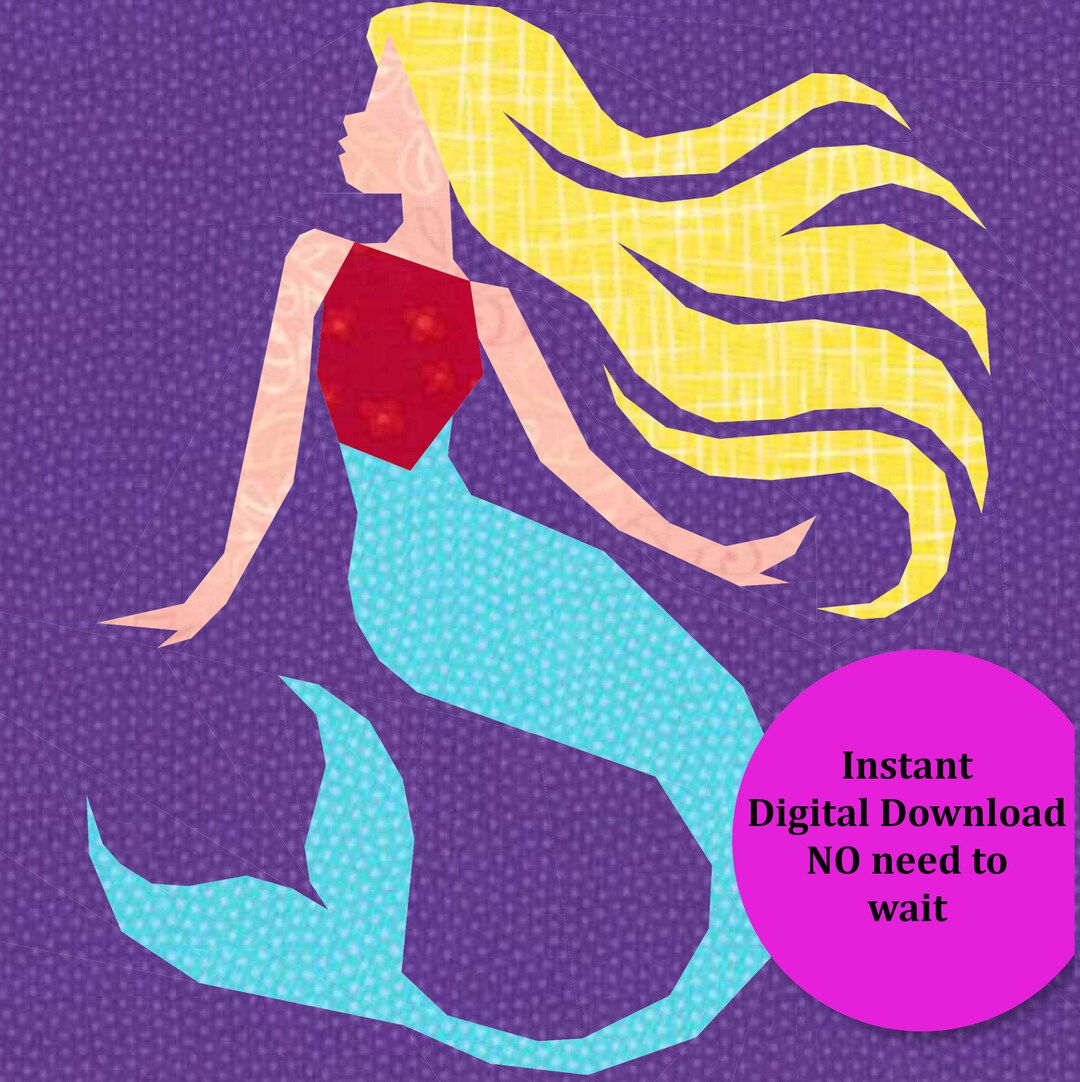 Mermaid Fpp in 12 and 20 Inch Pattern in US LETTER and A4 Printing Size ...
