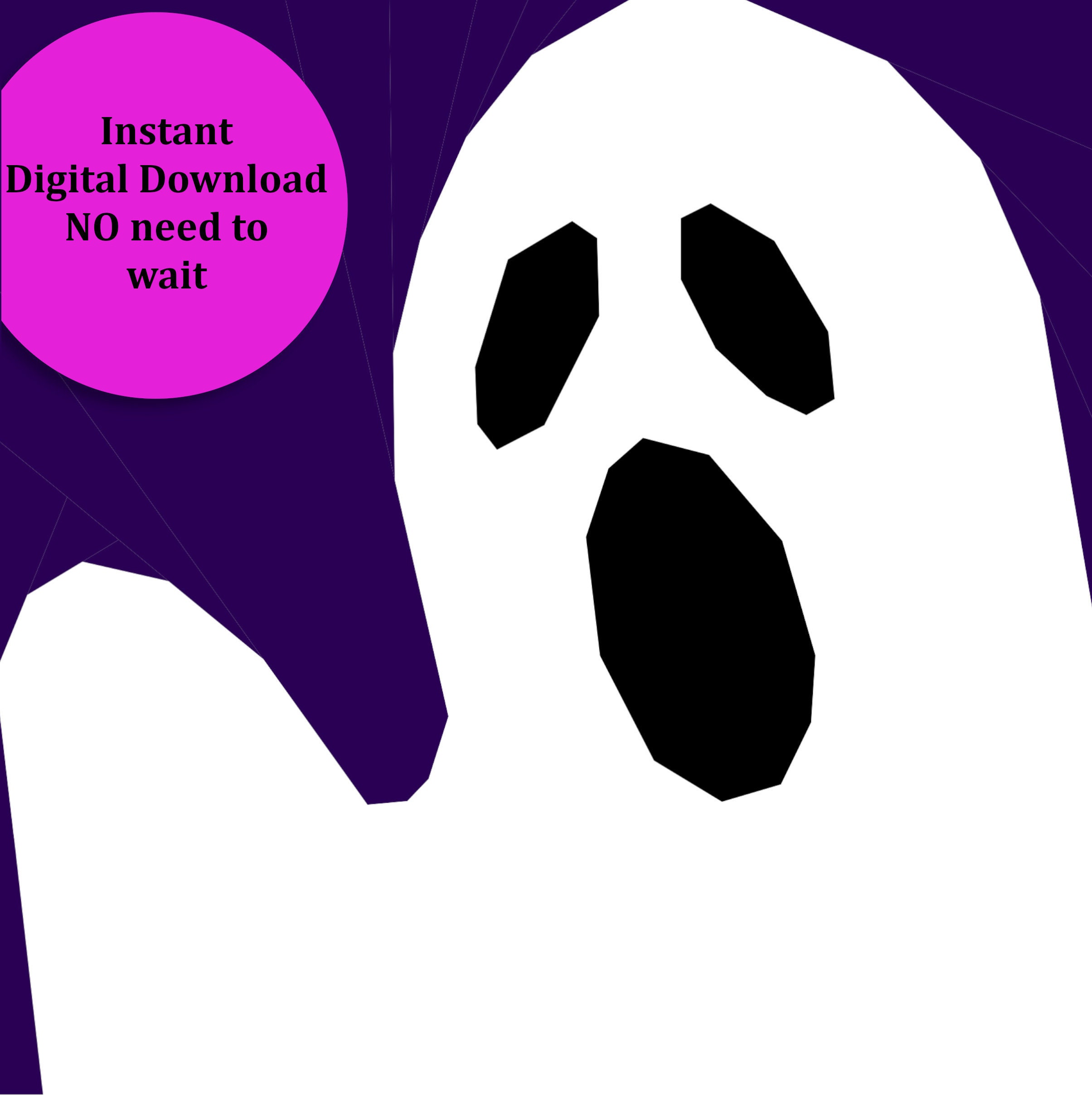 Boo Ghost Fpp Quilt Block Pattern 6" and 10" Included, Foundation Paper ...