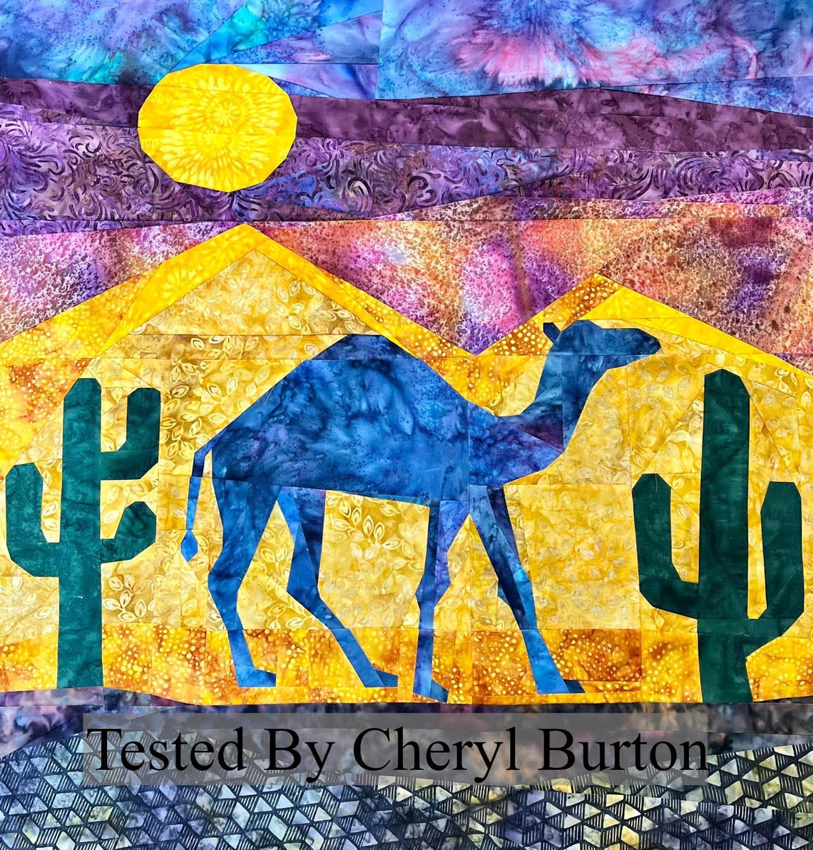 Nomad FPP Quilt Pattern – 30" Camel Quilt Block, Desert Landscape ...