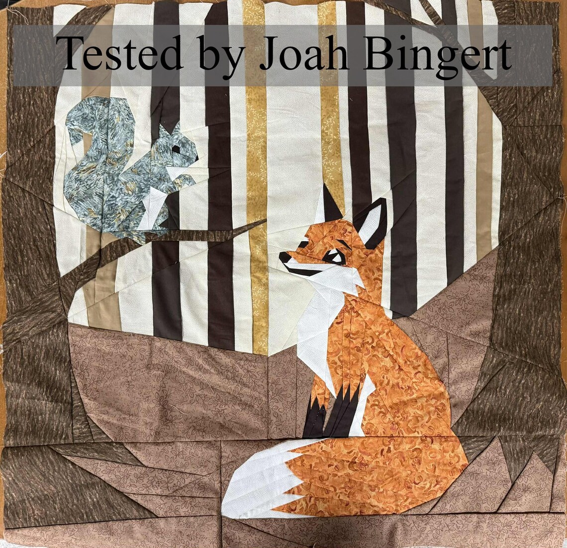 Squirrel and Fox Quilt Block Pattern – Woodland Nursery FPP (PDF ...