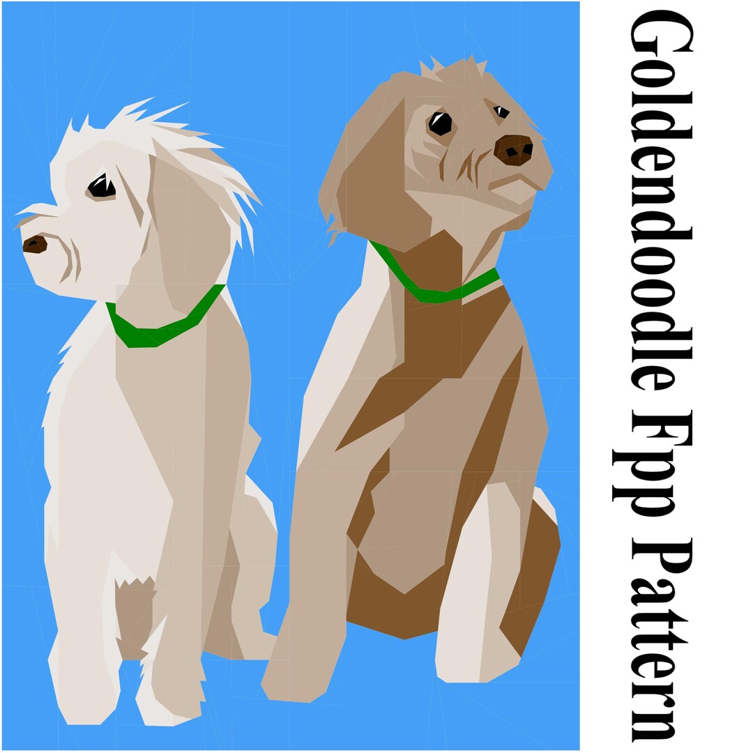 Goldendoodle Dogs FPP Quilt Pattern: Fur Babies Mini Quilt (50x65) - Etsy