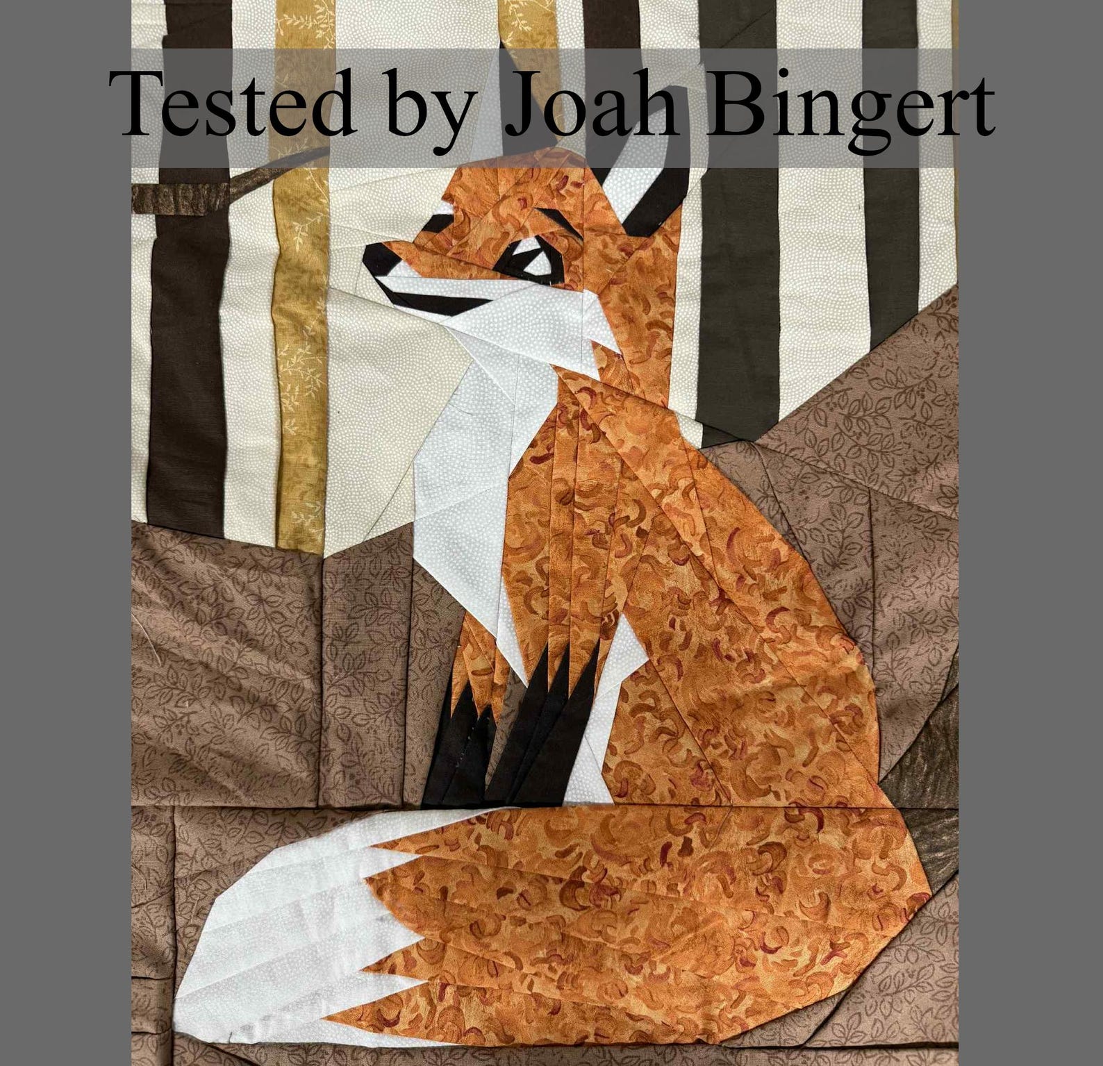 Squirrel and Fox Quilt Block Pattern – Woodland Nursery FPP (PDF ...