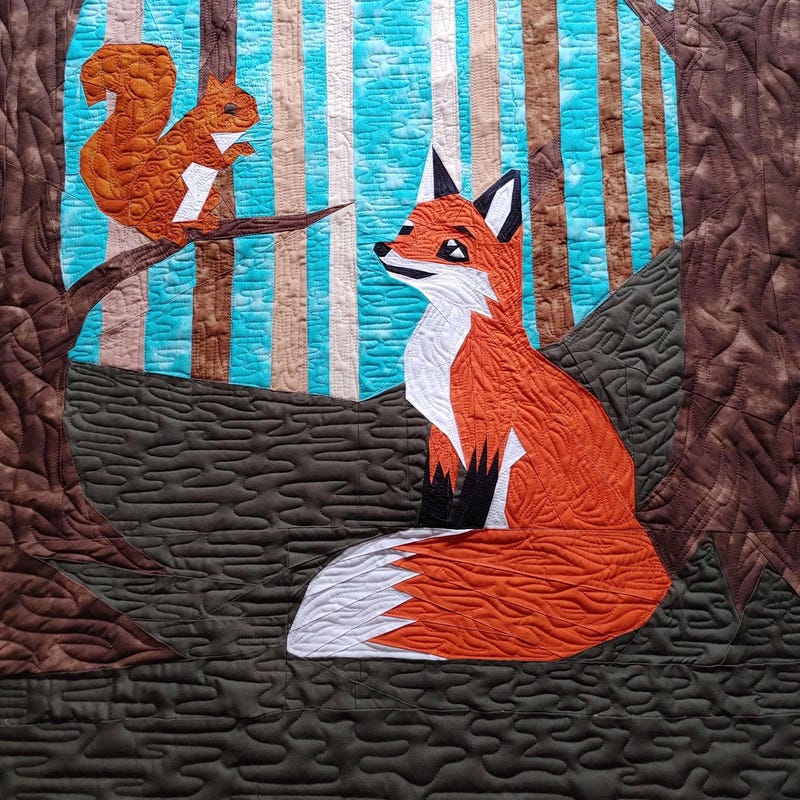 Fox Quilt Block - Etsy