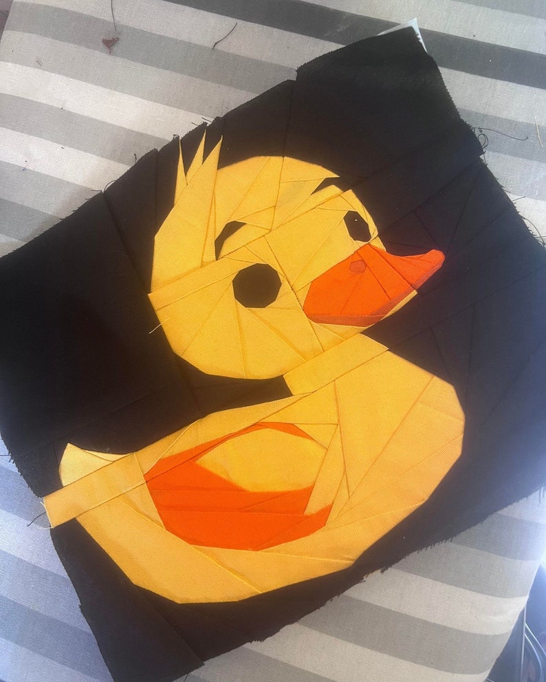 Rubber Ducky FPP Rubber Duck Foundation Paper Piecing Pattern Quilt ...