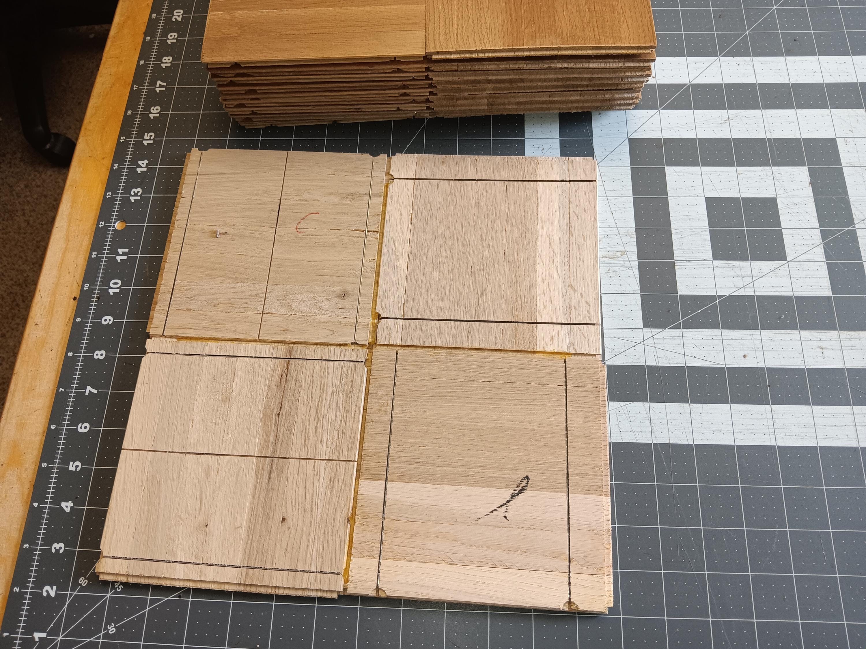 White Oak Parquet Floor Tiles: 7-finger Design, 10 Sq Ft Prefinished ...