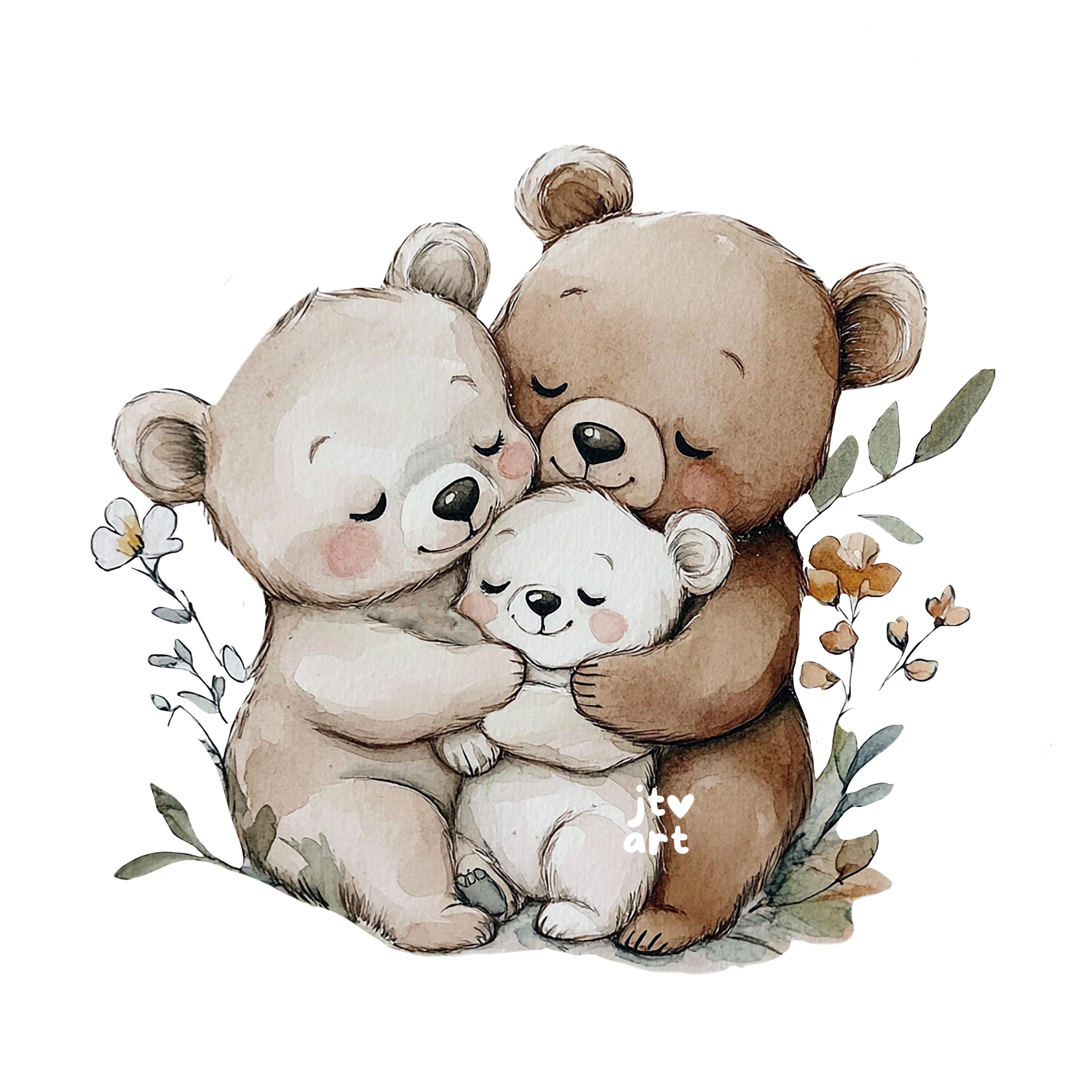 Brown Bear Family PNG Clipart, Baby Bear Clipart, Wildlife Clipart ...