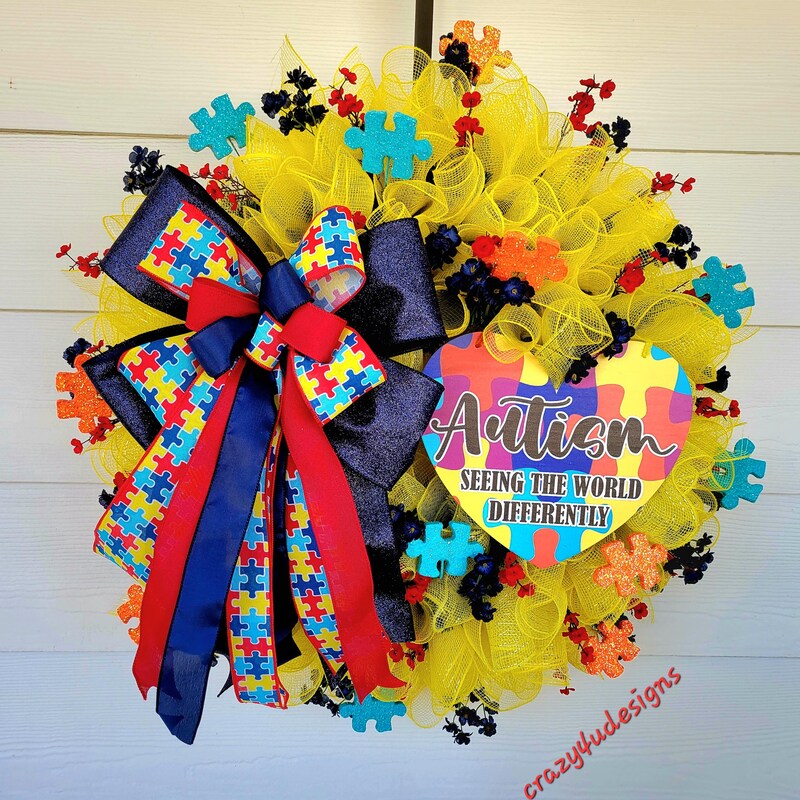 Autism Wreath - Etsy