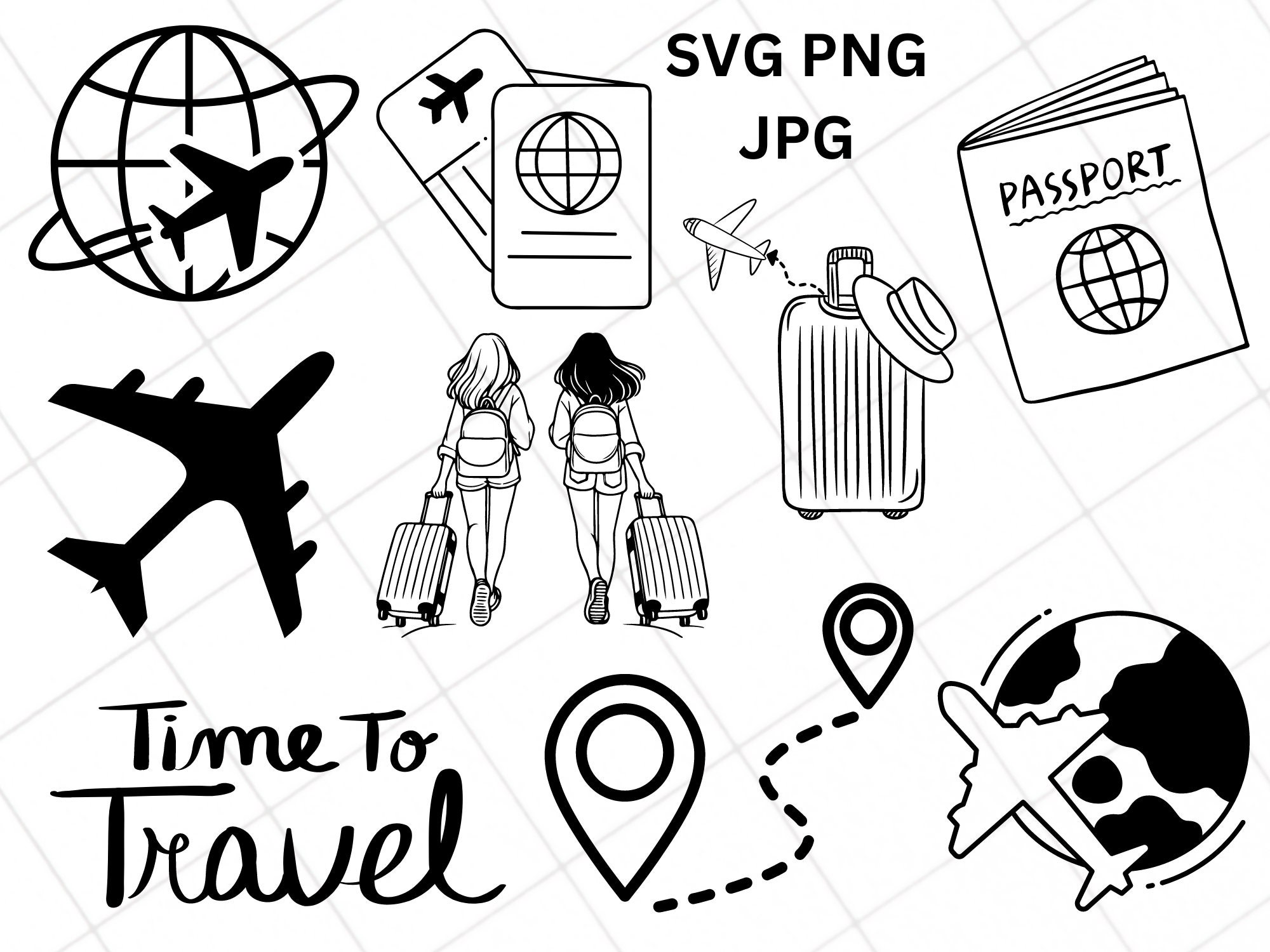 Travel Svg Bundle, Funny Travel Svg, Traveling Svg, Travel Clipart, Svg ...