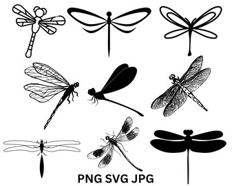 DRAGONFLY SVG, Dragonfly Svg Bundle, Dragonfly Clipart, Dragonfly Cut ...