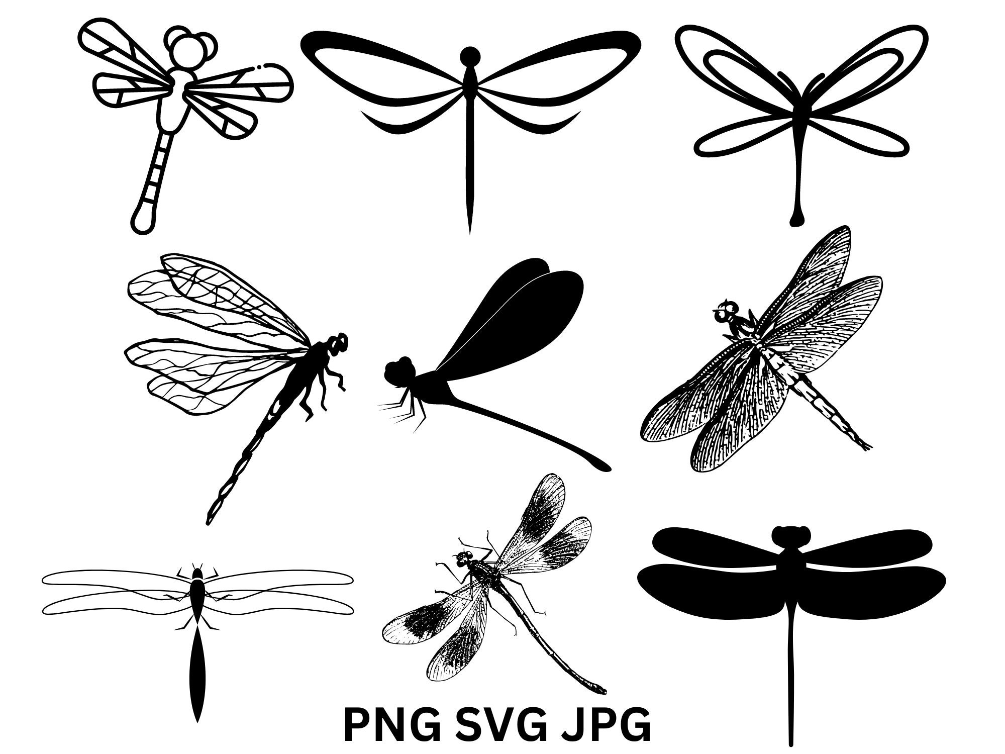 Dragonfly SVG Bundle, Insect Svg, Dragonfly Vector, Dragonflies, Dragonflies Svg, Dragonfly ...