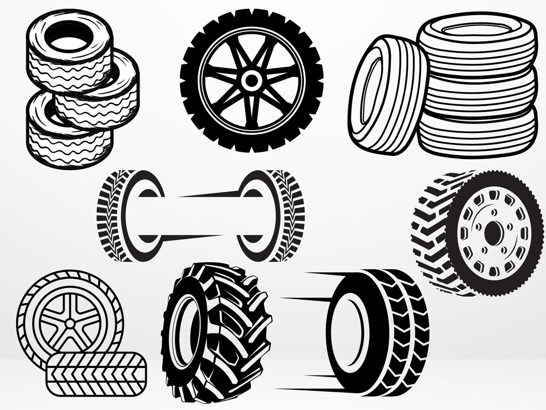 Tires SVG Bundle, Car Tires Svg , Wheel Svg, Car Tire Svg, Wheel ...