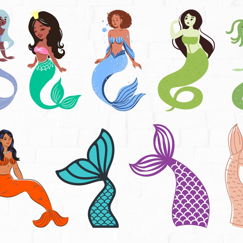 Mermaid Monogram Svg - Etsy