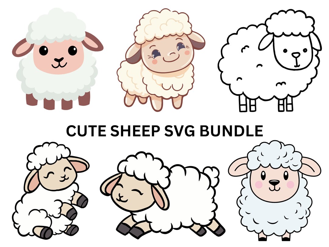 Ovejas SVG, Cordero Clipart, Paquete de ovejas SVG, Ovejas lindas SVG ...