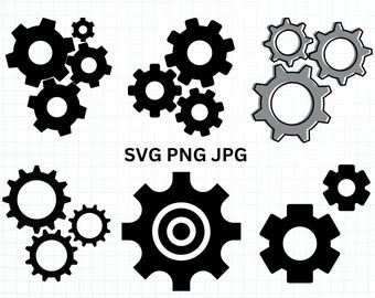 Gears SVG Bundle, Gears Dxf, Gears Png, Gears Clipart, Gears SVG Cut ...