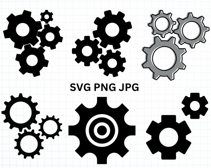 Zahnräder SVG Bundle, Zahnräder svg, Zahnräder png, Zahnräder Clipart ...