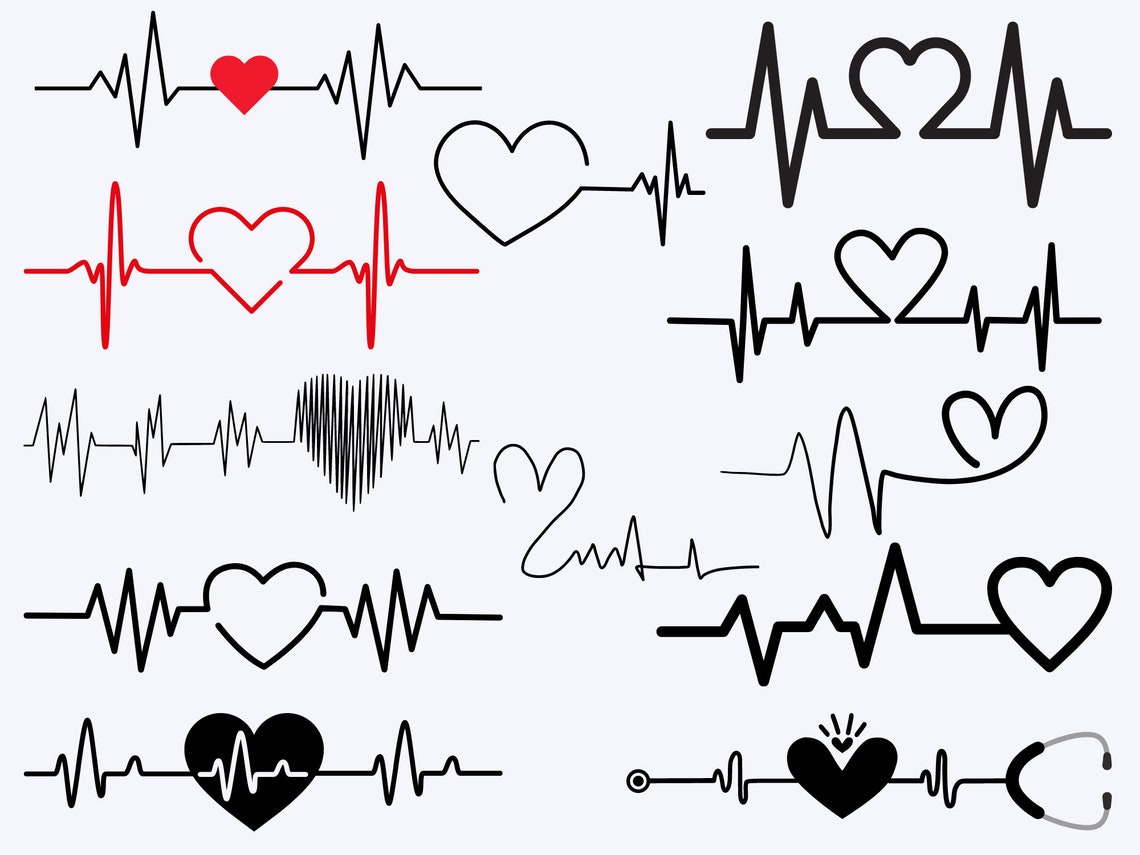 Heartbeat Line SVG, Heartbeat Svg, Life Line Svg, Heartbeat Clipart ...