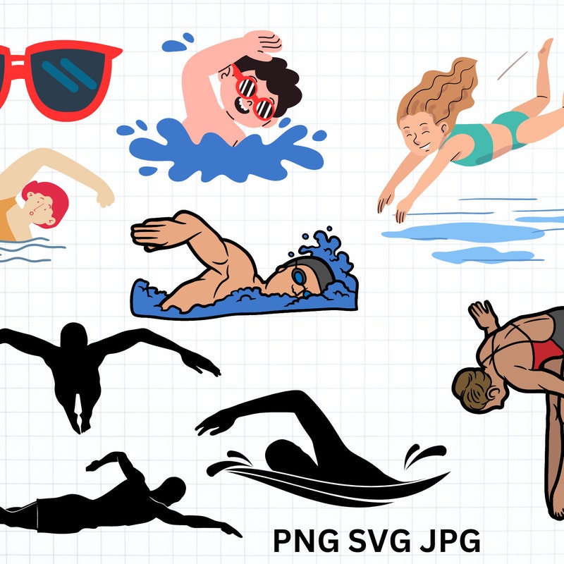 Swim Svg - Etsy