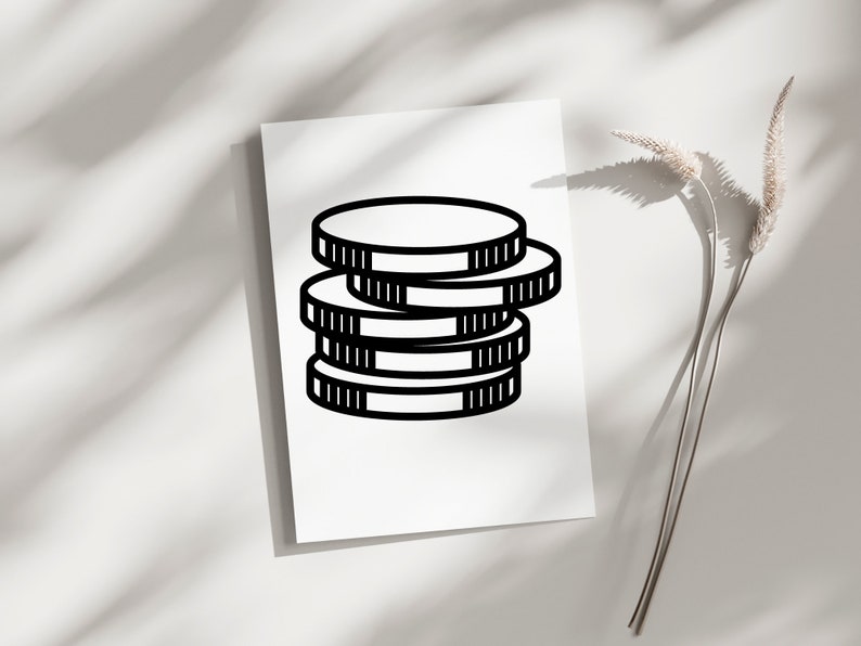 Money Svg, Coins Svg, Coins Clipart, Coins Files for Cricut, Coins Cut ...