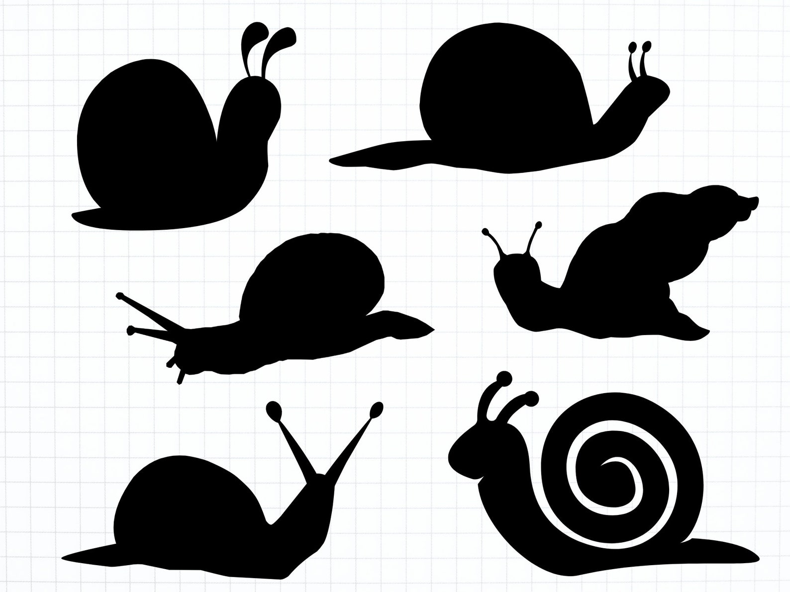 Snail SVG, Snail SVG Bundle, Snail Clipart, Snail DXF, Snail Vector ...