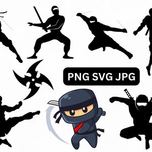 Ninja SVG Bundle, Ninja Cricut, Ninja Silhouette, Ninja Cut File, Ninja ...