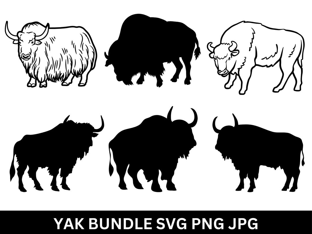 Yak SVG Bundle, Yak Clipart, Yak Svg, Yak Monogram, Yak Svg File, Yak ...