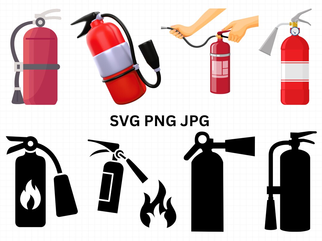 Fire Extinguisher Svg, Fire Extinguisher Sign Cut File SVG, Fire Safety ...