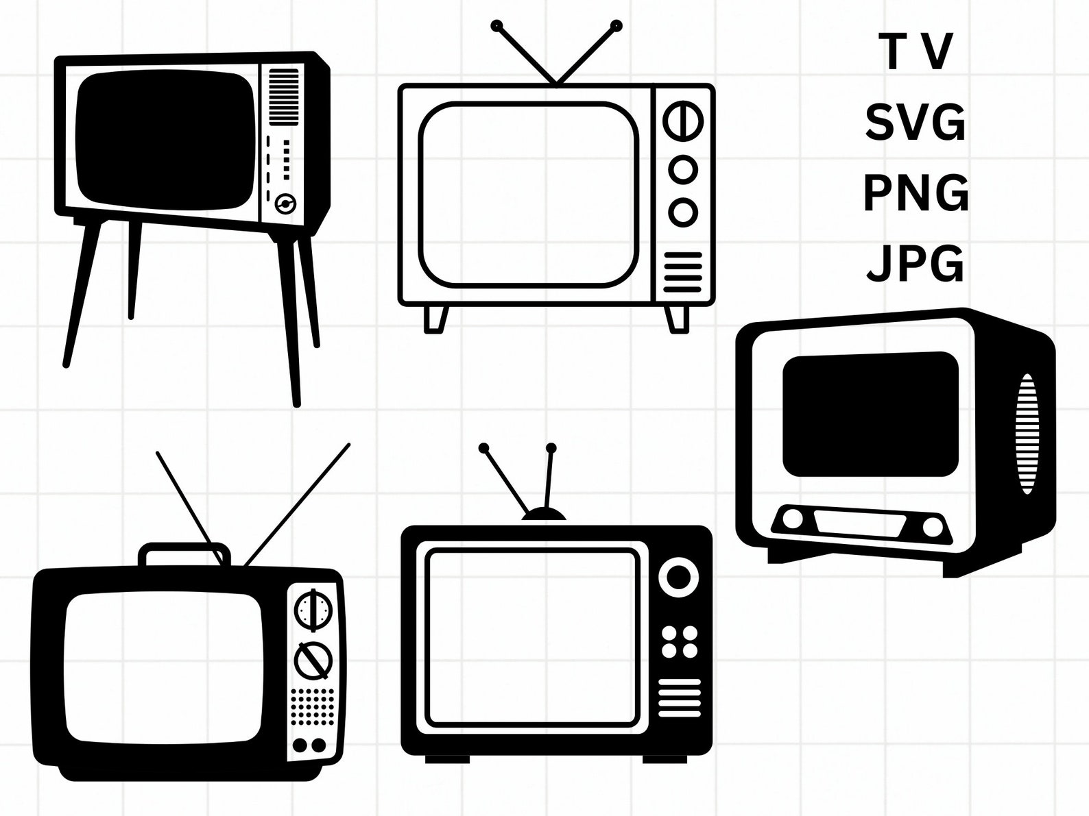 Television SVG, Retro Television Clipart, Television Frame Svg, Old ...