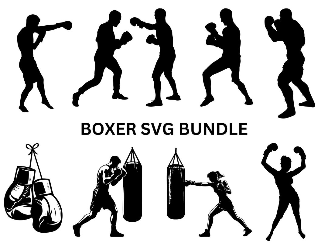 Boxing Svg Bundle, Boxing Svg, Boxing Silhouette, Boxing Gloves Svg ...