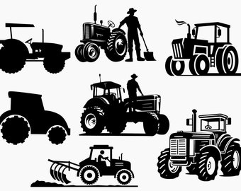 Tractor SVG Bundle, Tractor Dfx, Tractor PNG , Tractor Clipart, Tractor ...