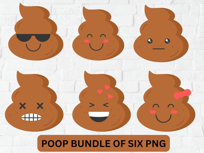 Oop Emoji Svg, Poop Emoji Svg Bundle, Poop Clipart, Layered Poop Emoji ...
