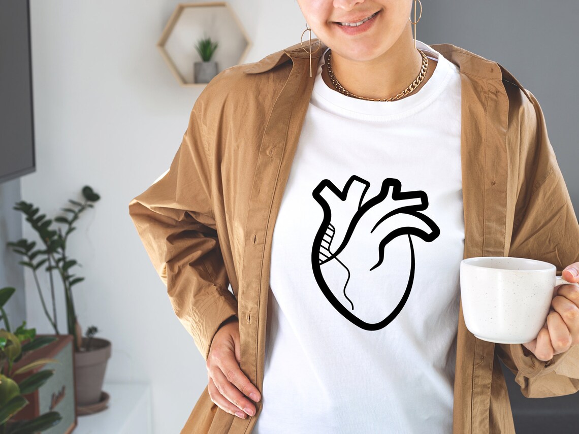 Anatomical Heart Svg, Cardiac Svg, Medical Heart Silhouette, Anatomical ...