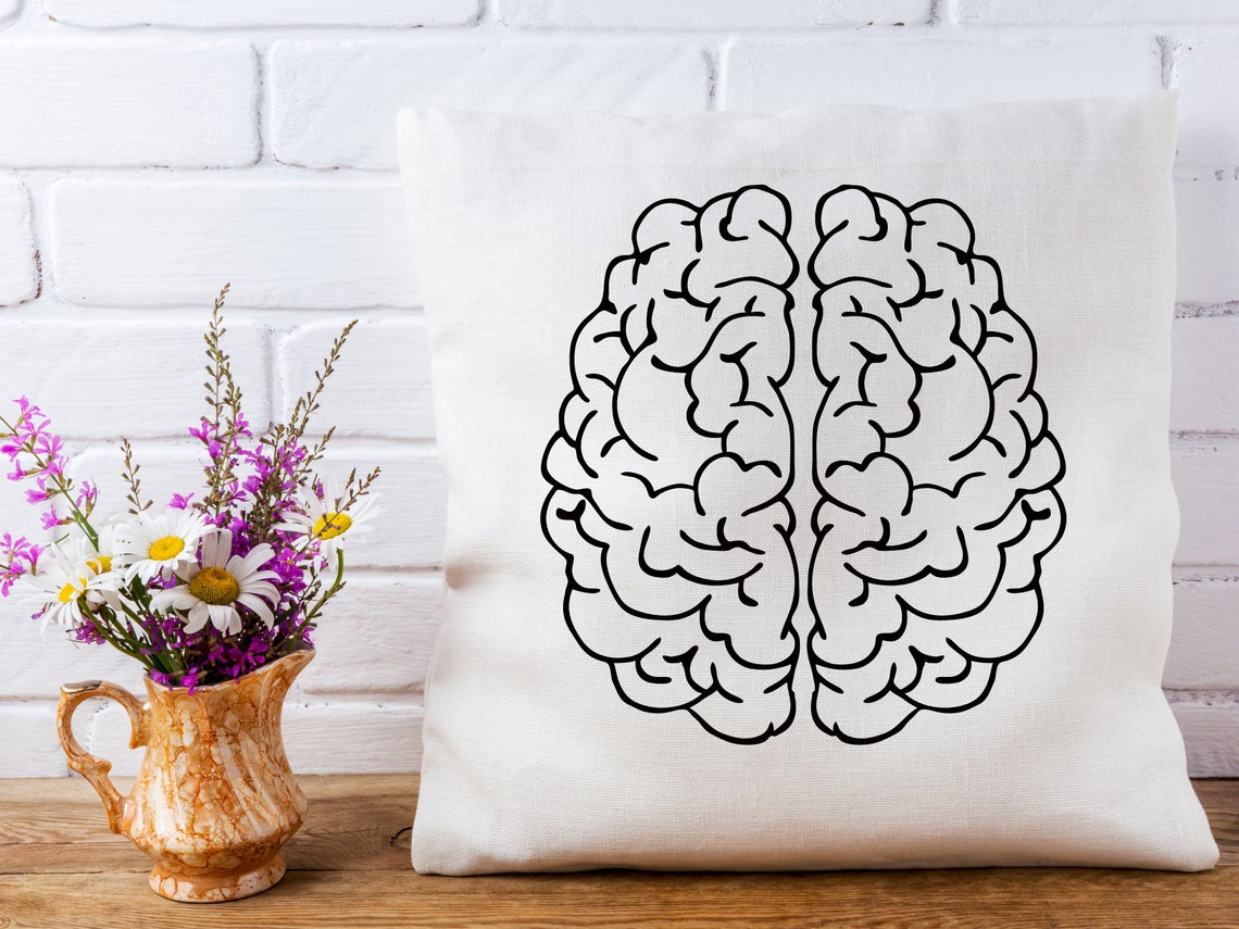 Brain Svg, Human Brain Svg, Brain Png, Brain Clipart, Mental Health Svg ...