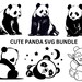 PANDA SVG, Cute PANDA Svg, Cartoon Panda Svg, Panda Clipart, Panda Svg ...
