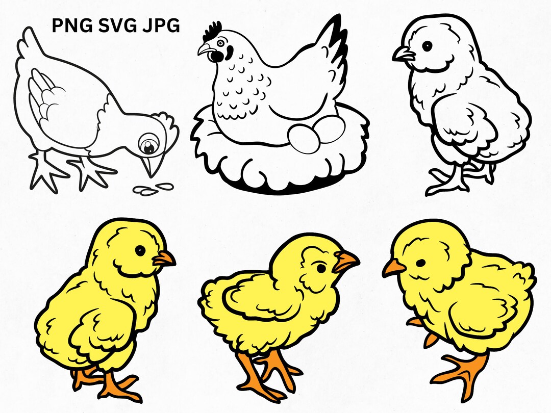 Baby Chick Silhouette SVG Vector Cut File , Baby Chick Svg, Bird SVG ...