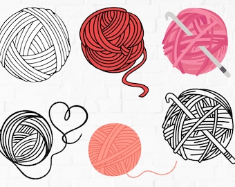 Yarn Svg. Yarn Ball Svg, Yarn Ball SVG Bundle, Yarn Heart Svg Designs ...