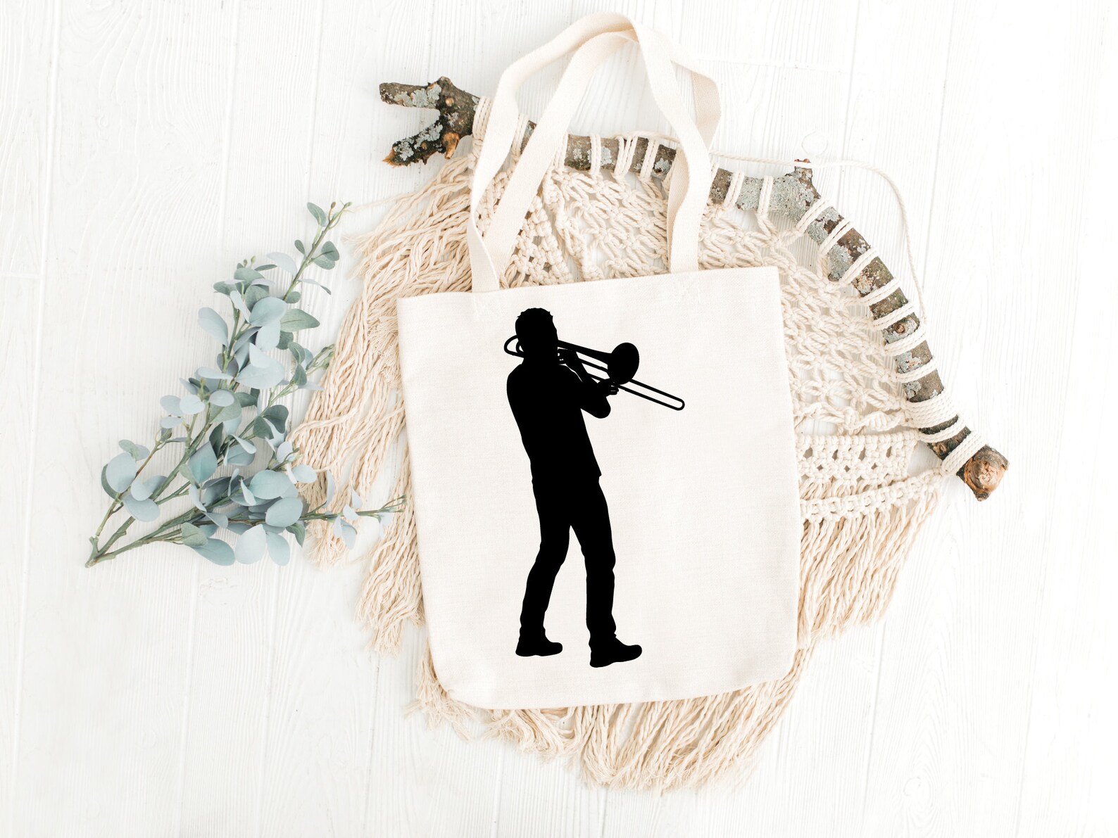 Trombone Svg Files, Band SVG, Trombone Silhouette Svg, Trombone Outline ...