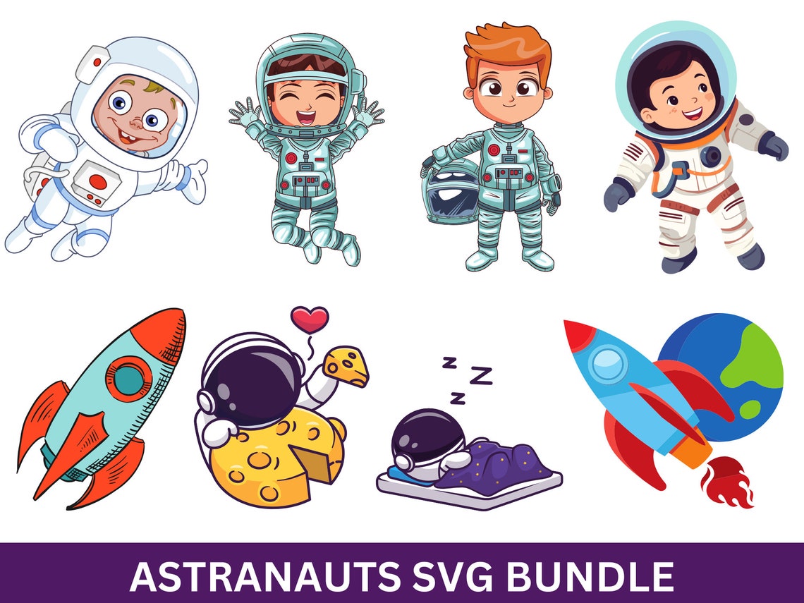 Astronaut Svg Png Bundle, Astronaut Clipart, Astronaut Kid Svg ...
