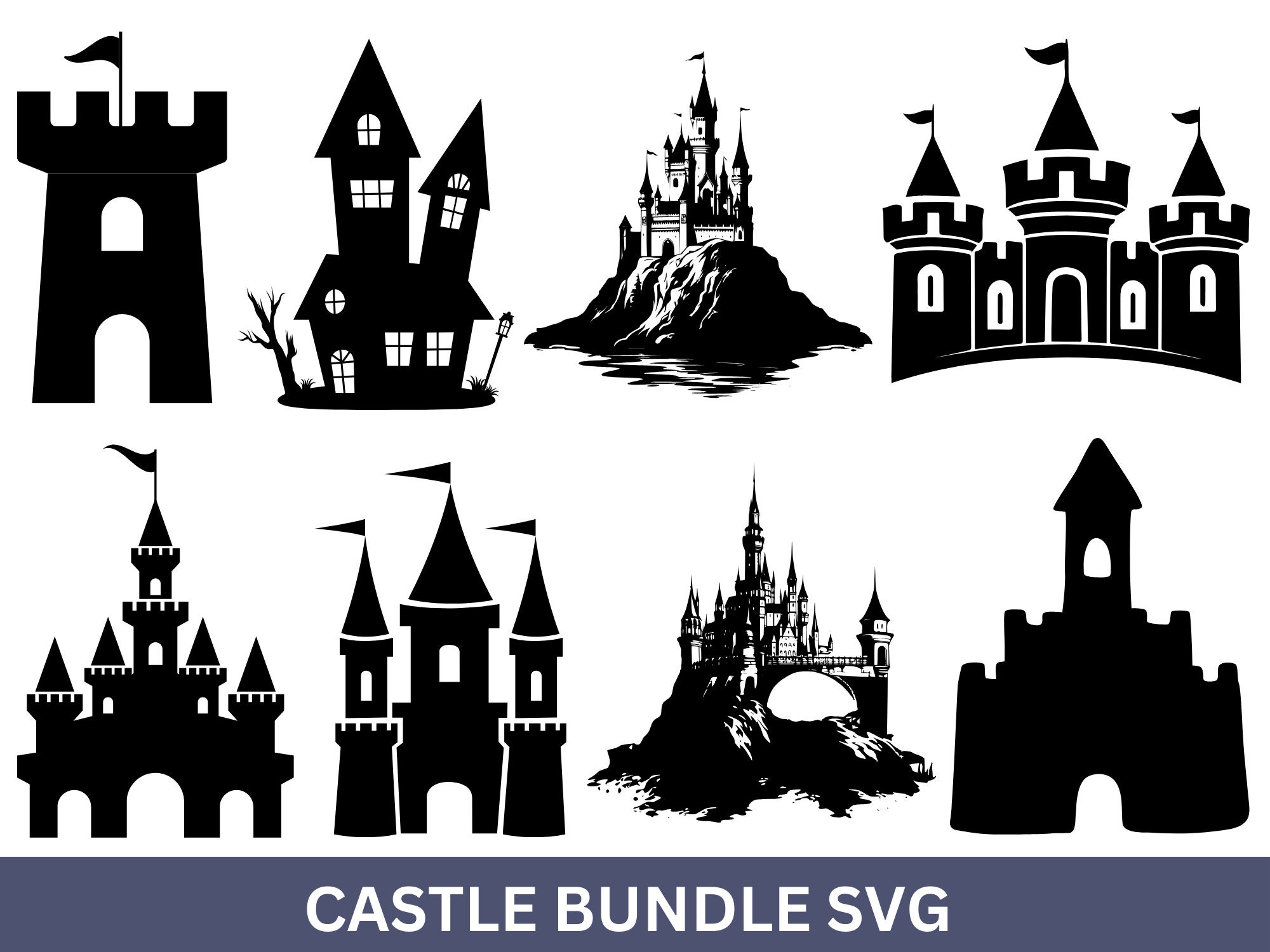 Castle Svg, Castle PNG Bundle, Castle Cut File, Castle Vector, Castle ...