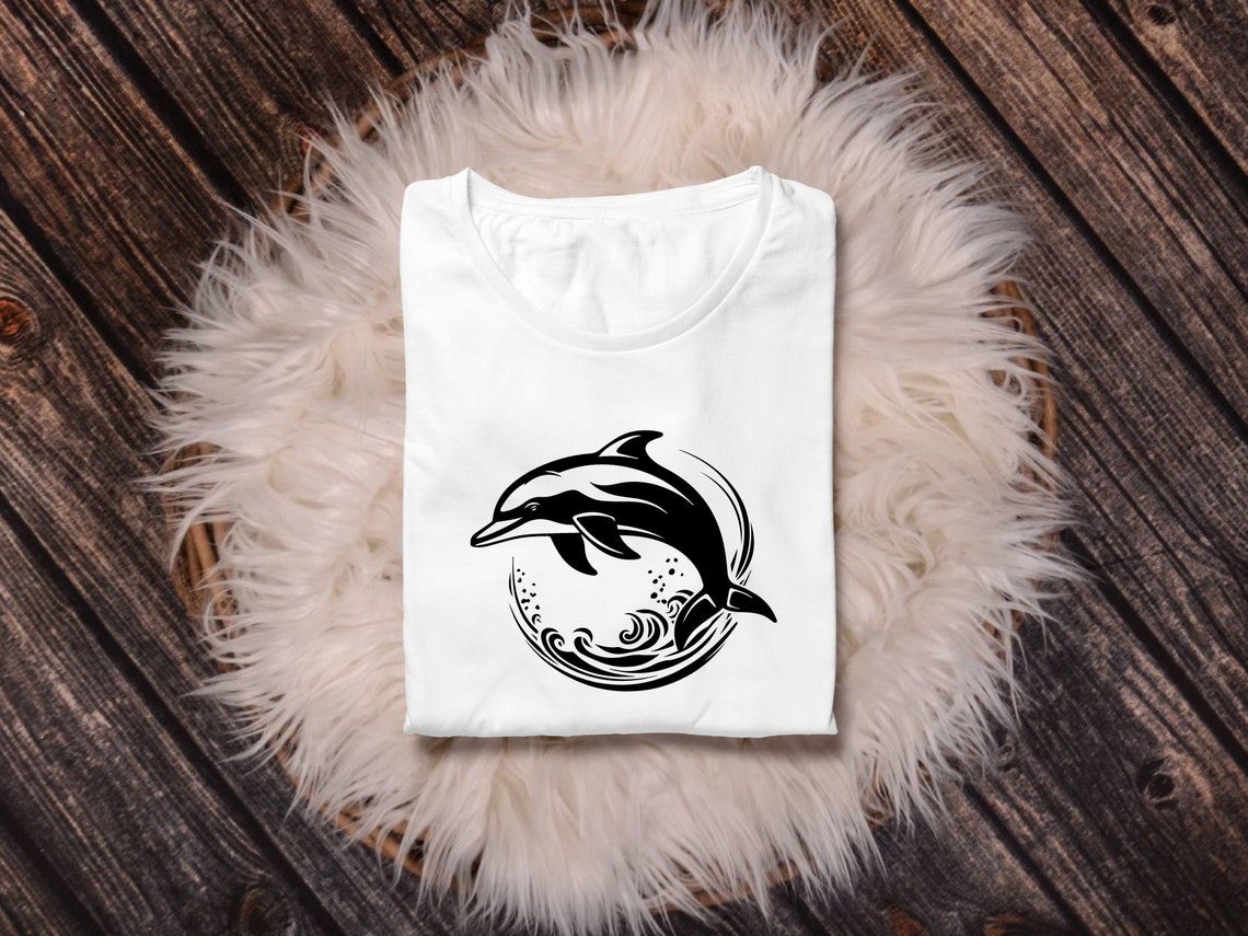 Dolphin Palm Tree Sunset, Dolphin SVG, Dolphin Silhouette, Jumping ...