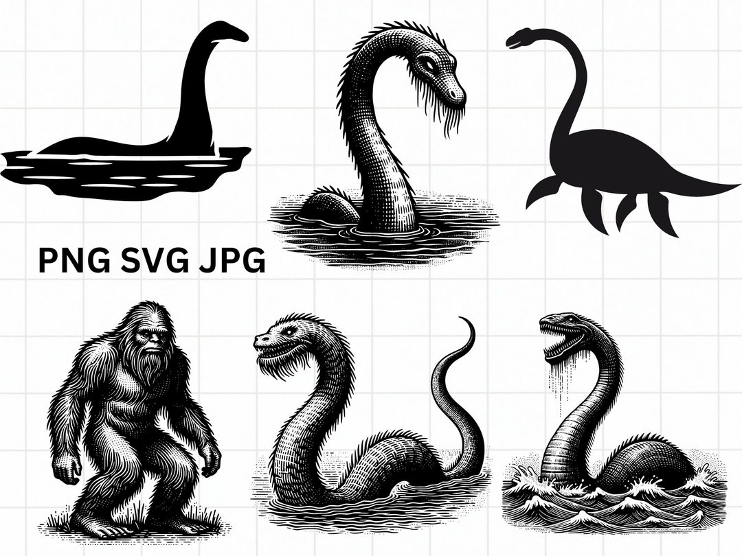 Loch Ness Monster Svg Bundle, Nessie Svg, Loch Ness Clipart, Loch Ness ...